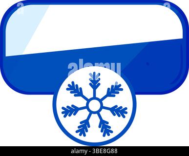 marketing frozen label cartoon vector illustration Stock Vector Image ...