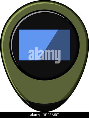 receiver gps beacon cartoon vector illustration Stock Vector Image ...