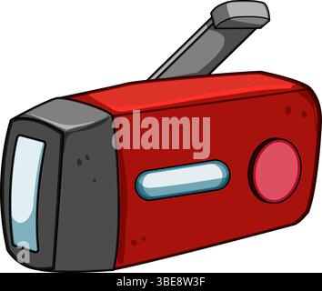 tumbler hand crank flashlight cartoon vector illustration Stock Vector ...