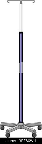 re hydration iv drip stand cartoon vector illustration Stock Vector ...