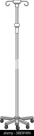 medical hydration iv drip stand cartoon vector illustration Stock ...