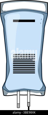 infusion iv fluid bag cartoon vector illustration Stock Vector Image ...