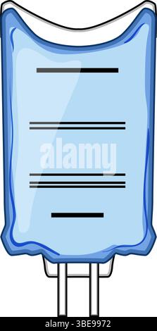 hydration iv fluid bag cartoon vector illustration Stock Vector Image ...