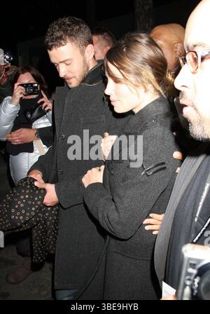 Justin Timberlake and Jessica Biel spotted during Mercedes-Benz Fashion ...