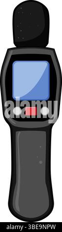 sensor noise level meter cartoon vector illustration Stock Vector Image ...