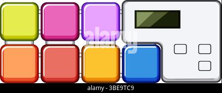 daily pill organizer cartoon vector illustration Stock Vector Image ...