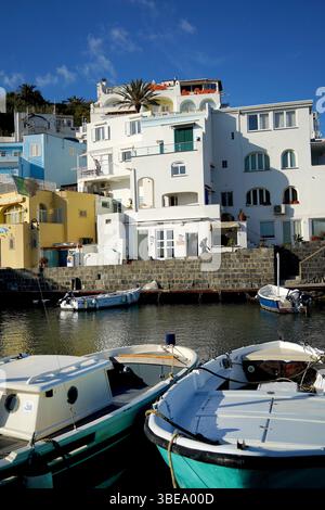 Beautiful harbour of sant Angelo in Ischia Island, near the Amalfi ...
