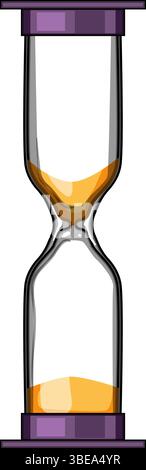 countdown sand timer kids cartoon vector illustration Stock Vector ...