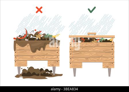 fertilizer compost bin cartoon vector illustration Stock Vector Image ...