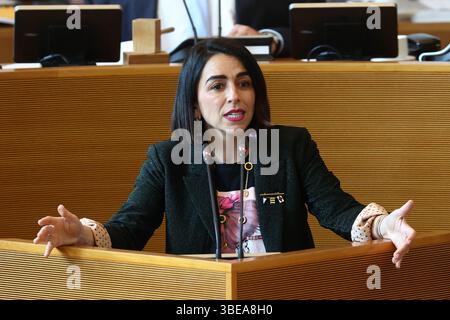 Isabella Greco pictured during a plenary session of the parliament of ...