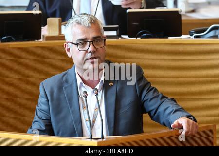PS Vincent Crampont pictured during a plenary session of the Walloon ...