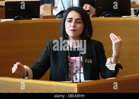 PS Isabella Greco pictured during a plenary session of the Walloon ...