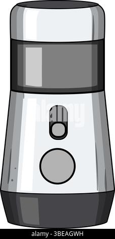 steel spice grinder cartoon vector illustration Stock Vector Image ...