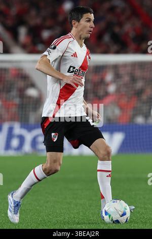 River Plate midfielder Ignacio Fernández (26) controls the ball during ...