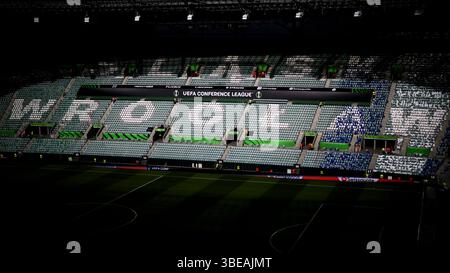 A general view of Wroclaw Stadium, also known as Tarczynski Arena ...