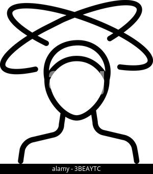 menstrual pain line icon, outline symbol, vector illustration, concept ...