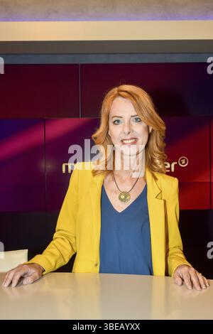 Kerstin Palzer in the ARD talk show 'maischberger' in the studio Berlin ...