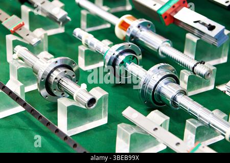Metal linear guideways and ballscrews for industrial Stock Photo - Alamy