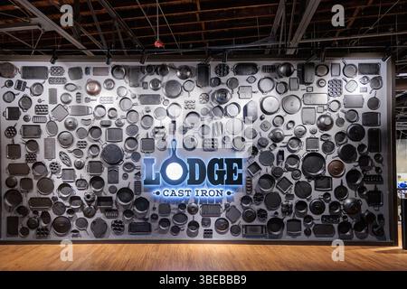 Display inside the Lodge Museum of Cast Iron and factory store in South ...