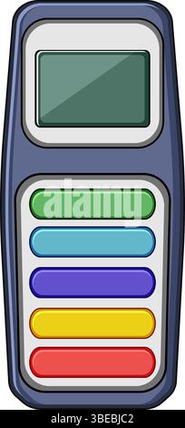 engagement voting clicker cartoon vector illustration Stock Vector ...