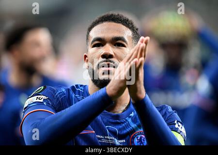 Chelsea's Reece James after winning the UEFA Conference League final ...