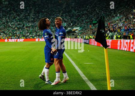 Marc Cucurella of Chelsea celebrating his goal to make it 2-2 during ...