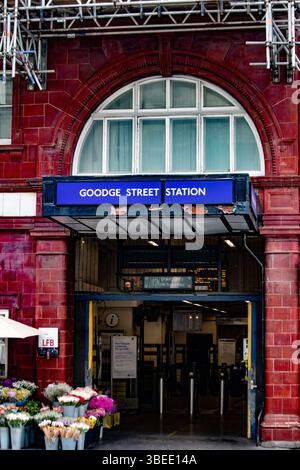 Goodge Street - London Underground Red Tube Sign. London, UK, 31 ...