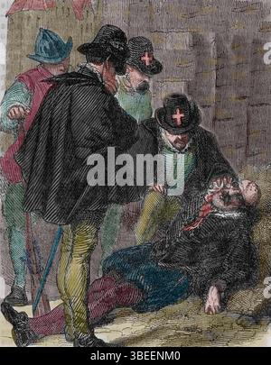 The St. Bartholomew's Day massacre in Paris, France in 1572, a targeted ...
