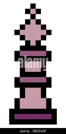 Bishop chess piece in pixel art style Stock Vector Image & Art - Alamy
