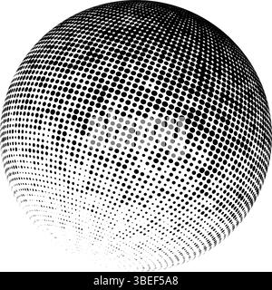 Contemporary set of halftone rounded 3d figures Stock Vector Image ...