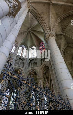 Kathedrale Cathedrale Saint-Etienne im Stil der Gotik, Meaux ...
