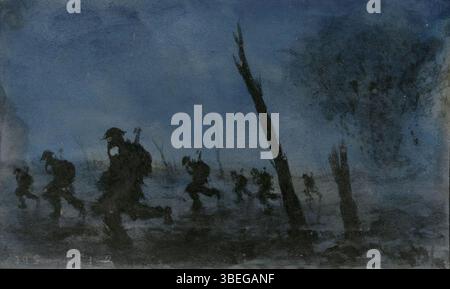 British soldier wearing chemical warfare suit August 1990 at RAF ...