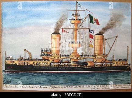 James Scott Maxwell - Italian Andrea Doria warship watercolour Stock ...