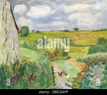 1922 oil painting by Pierre Bonnard depicting a sunlit landscape with ...