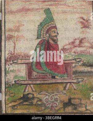 An illustration from the 16th-century Durán Codex depicting the death ...