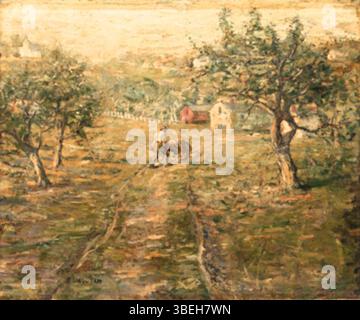 'Spring' by Ernest Lawson is a landscape painting depicting a vibrant ...