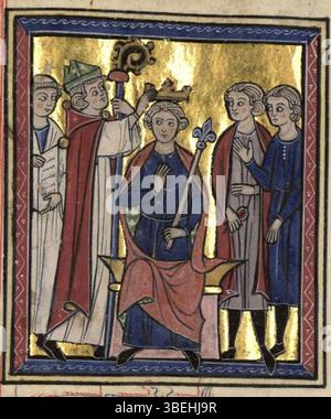 This illustration from the 'Grandes Chroniques de France,' dating to ...