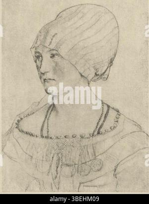 This drawing by Hans Holbein the Younger represents an effigy of Jean ...