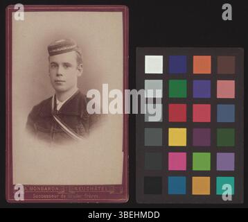 This albumen print photograph from around 1874 features Emil Burckhardt ...