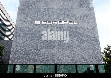 The Europol Logo in the Europol headquarters in The Hague, Netherlands ...