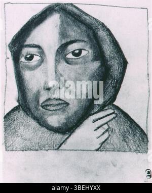 This drawing by Kazimir Malevich, created in 1914, is an early work ...
