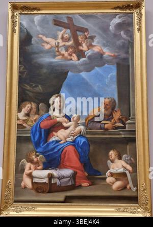 Francesco Albani’s painting 'Holy Family' depicts the religious theme ...