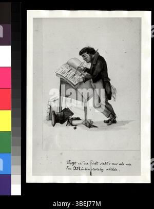 This black-and-white photograph of a drawing by Theodor Bissegger ...