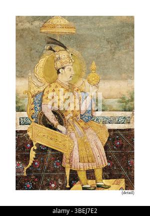 This artwork depicts Mughal Emperor Jahangir and his son Prince Khurram ...