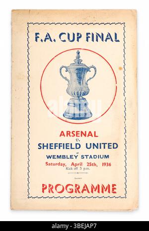 Soccer - FA Cup Final - Programme. Front cover of the official match ...