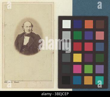 This black-and-white photograph of Emanuel Wybert, taken between 1857 ...