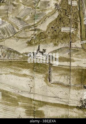 This historical map from 1600 depicts the Benelux region, which ...