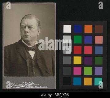 A cabinet card photograph of Jakob Probst, taken between 1890 and 1910 ...