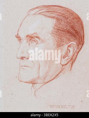 William Rothenstein (British, 1872-1945) - Auguste Rodin Stock Photo ...