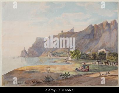 This watercolour by Elizabeth Campbell, dated 29 April 1825, depicts a ...